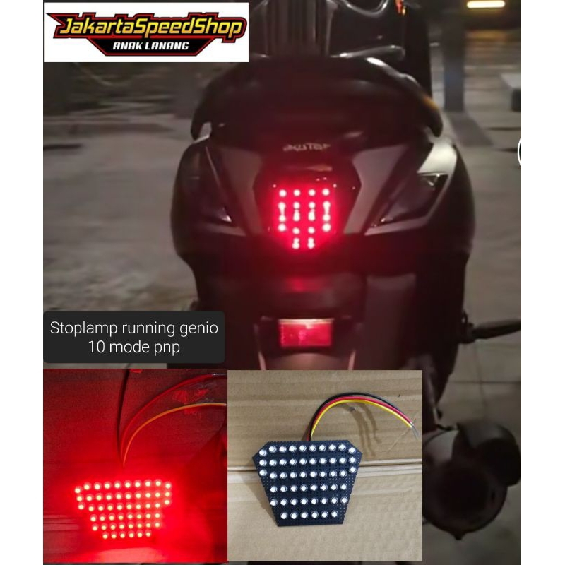 Jual Stoplamp running led 10 mode honda GENIO 2020 2021 stoplamp custom ...