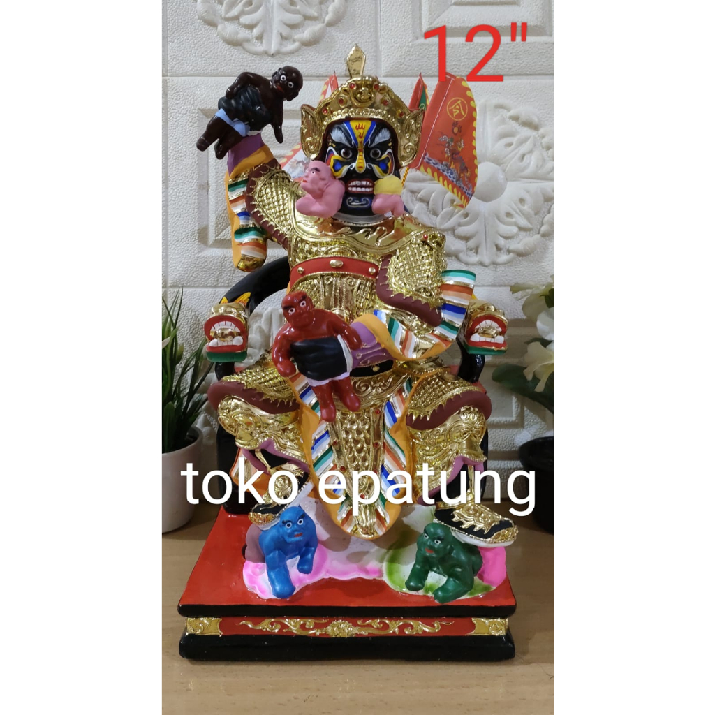 Jual patung dewa 7 ong / cit ong ya - 5 hantu - kayu -12 inch - mt - (s ...