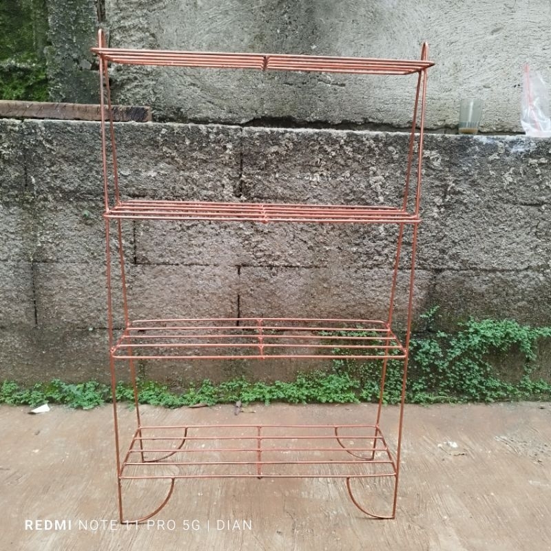Jual rak pot besi /rak pot bunga /rak 4 susun | Shopee Indonesia