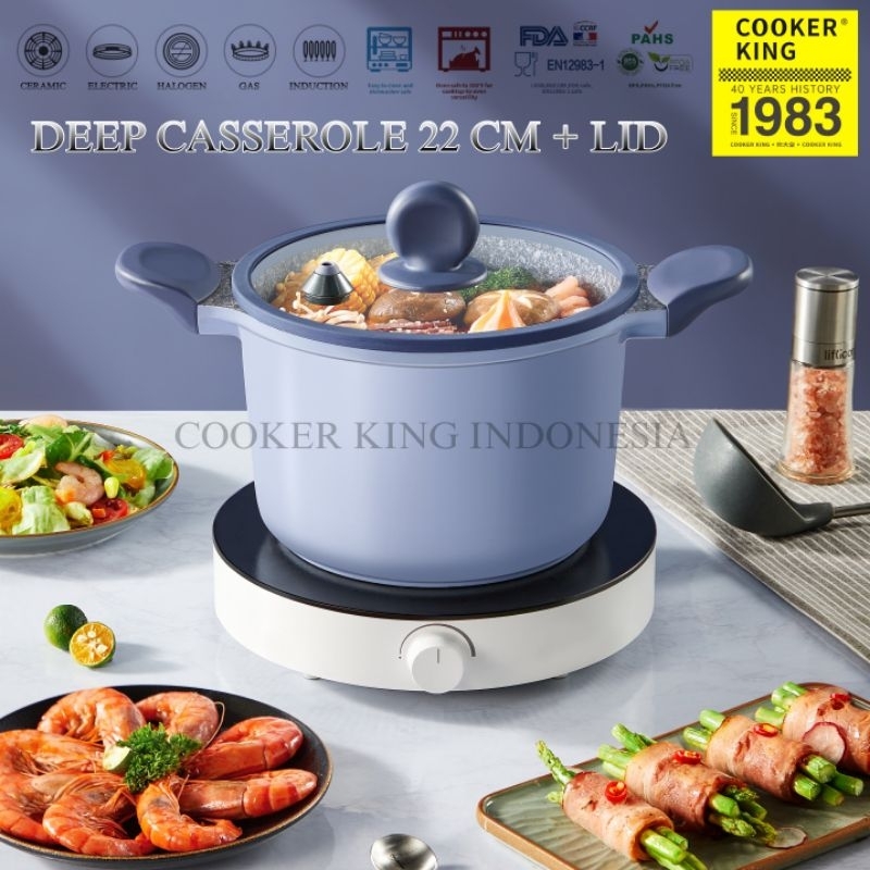 Jual Cooker King Casserole 22 CM + Lid Panci Cookware New Premium ...