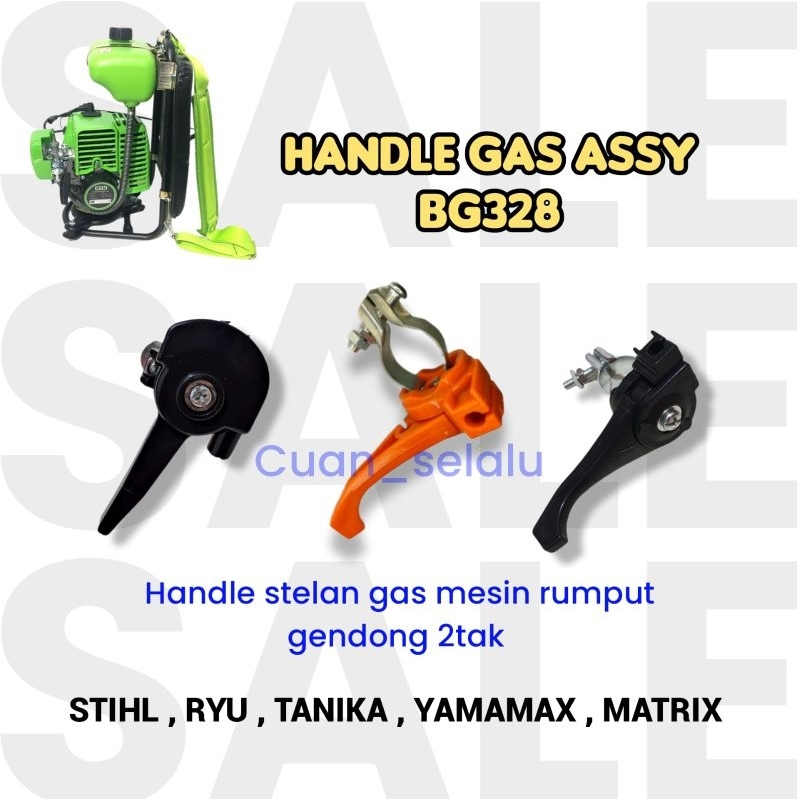 Jual Handle lever Assy BG328 (328) tuas stelan kabel gas mesin rumput ...
