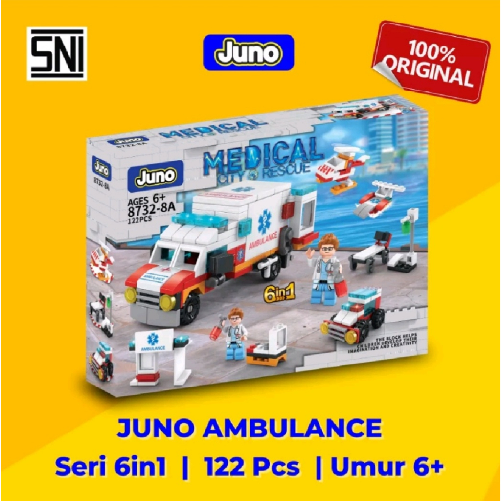 Jual Mainan Balok Brick Lego Juno 8732 2A Model 6in1 | Mainan Lego Juno ...