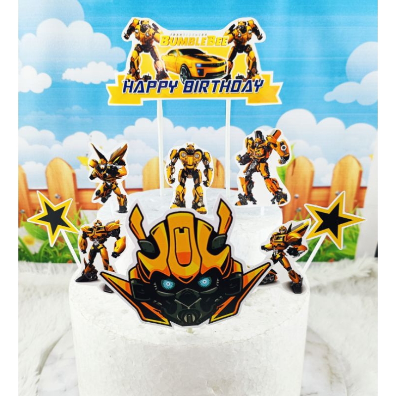 Jual Cake topper ultah BUMBLEBEE/hiasan kue BUMBLEBEE XTRA | Shopee ...