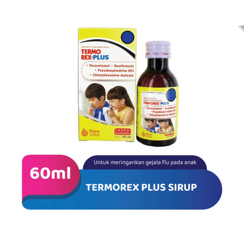 Jual Termorex PLUS sirup 60 ml ( obat batuk pilek penurun panas anak ...