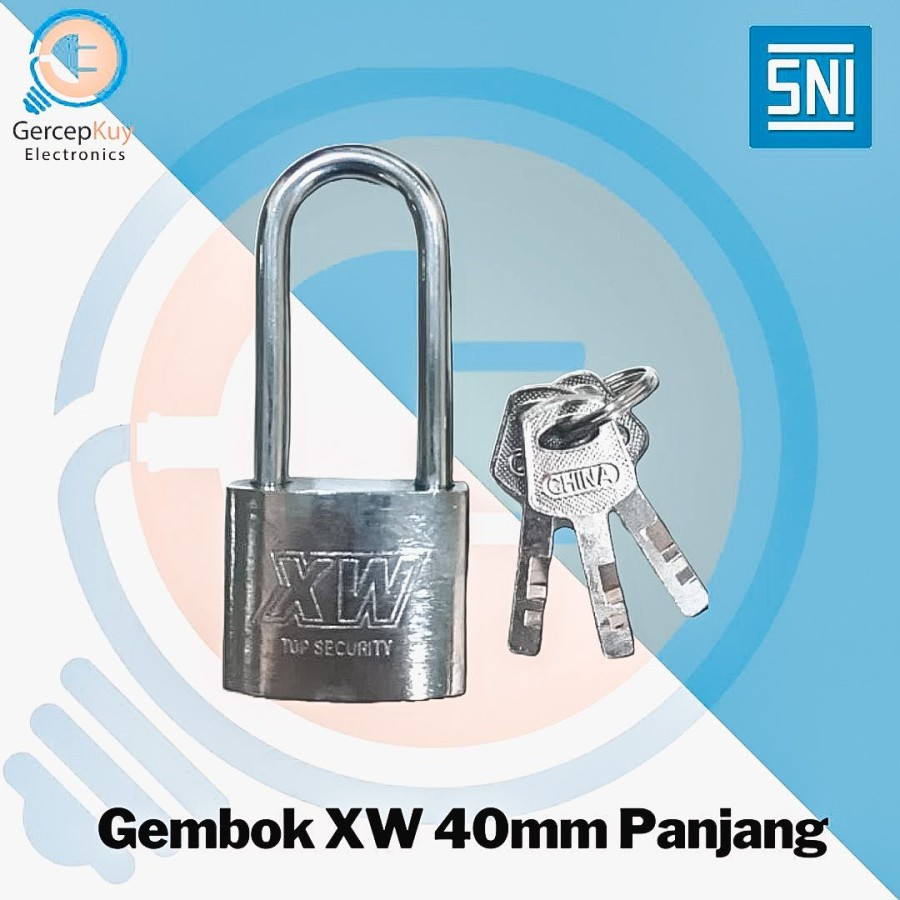 Jual Gembok XW 40mm Leher Panjang + 3 Kunci | Shopee Indonesia
