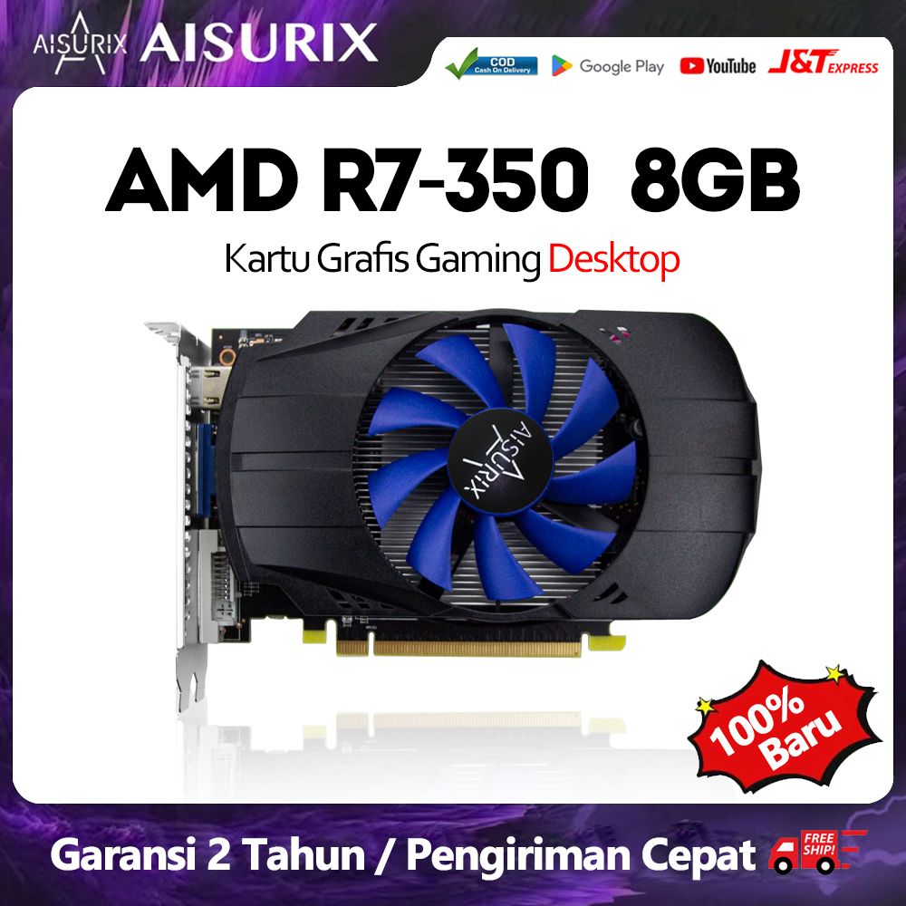 Jual AISURIX Radeon R7 350 4GB VGA Card GDDR5 128bit 512SP AMD VGA ...