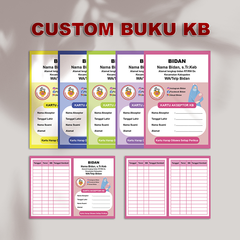 Jual 00086 Kartu KB/Buku KB Custom/Kartu Bidan/Kartu KB Custom | Shopee ...