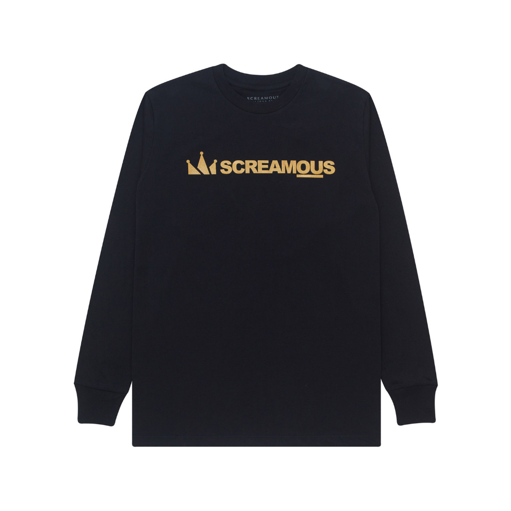 Jual Screamous Kaos T-Shirt Longsleeves LEGEND BLACK ON GOLD BLACK ...