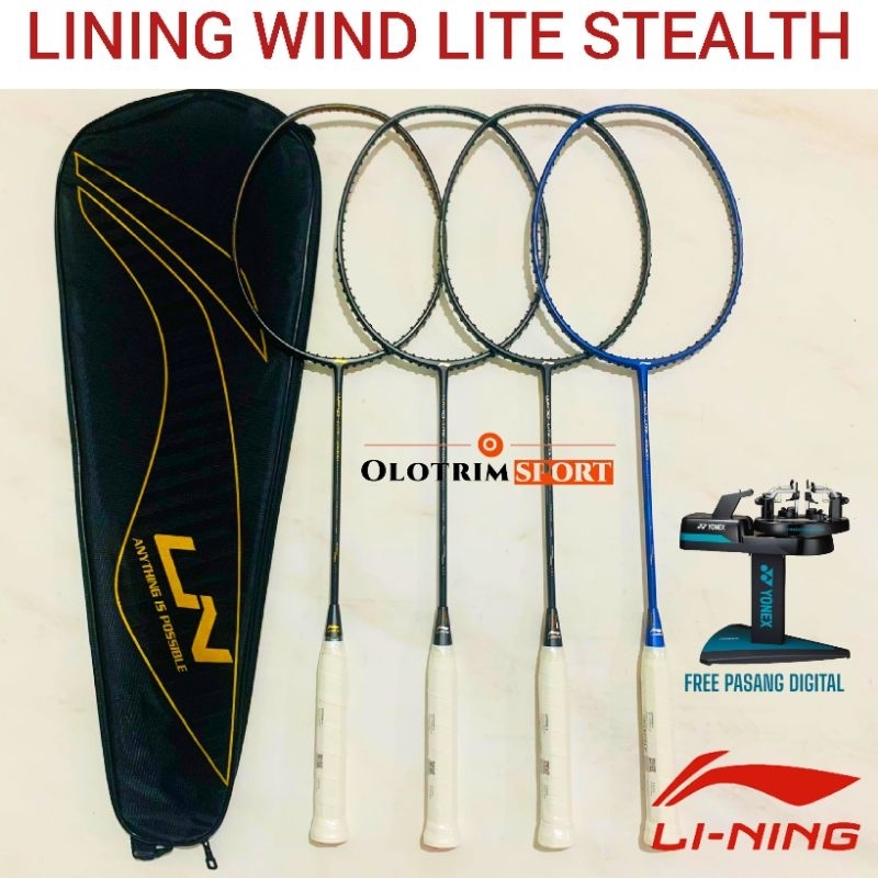 Jual Raket Badminton Lining WindLite Stealth 77gr 78gr 79gr 80gr 5u ...