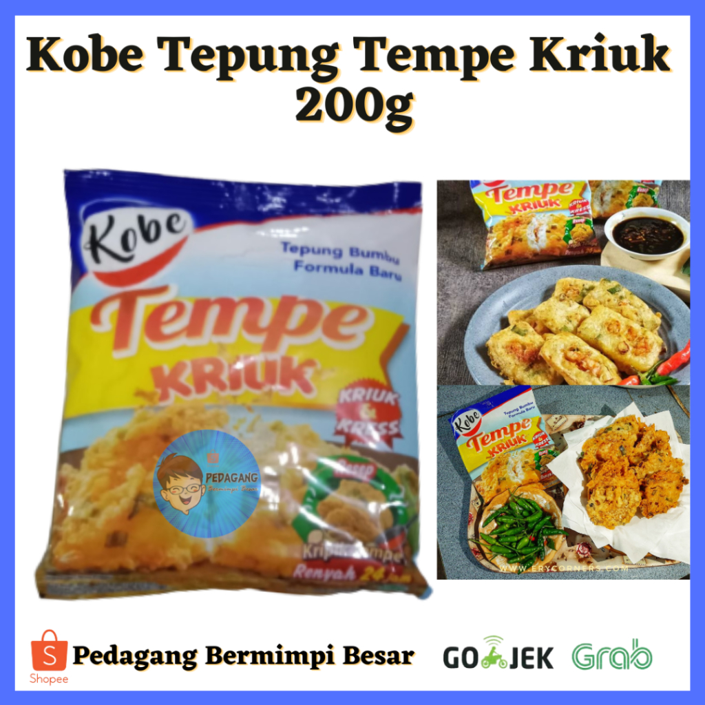 Jual [PBB] Kobe Tepung Tempe 200g / Tepung Bumbu Tempe Crispy / Adonan ...