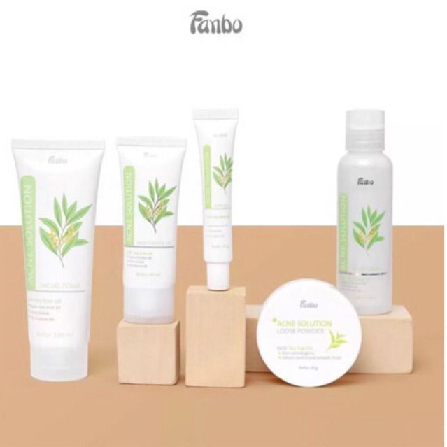 Jual Fanbo Acne Solution (Acne Gel 20g, Toner, Facial Foam, Moisturizer ...