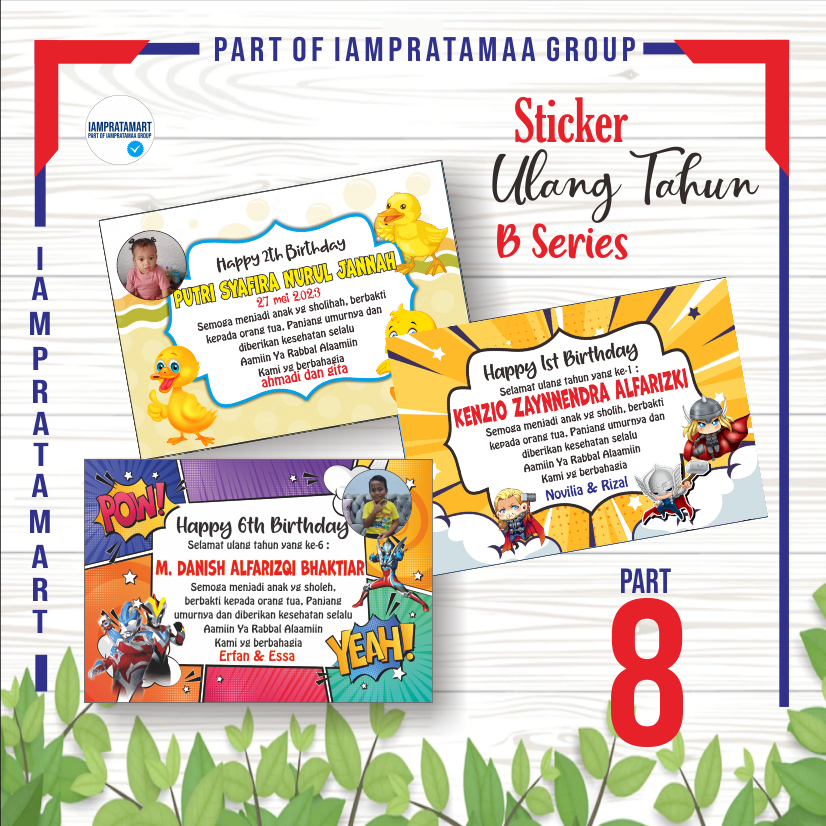 Jual IAMPRATAMART - STIKER KOTAK NASI BOX DAN KARTU UCAPAN UNTUK ACARA ...