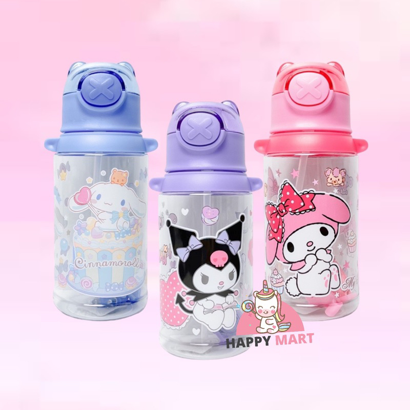 Jual Botol minum KITTY SHAPE motif sanrio 600ml KUROMI / melody ...