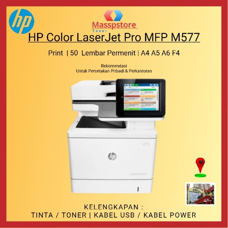 Jual Mesin Foto Copy A4 Printer Hp Color LaserJet Enterprise M577 ...