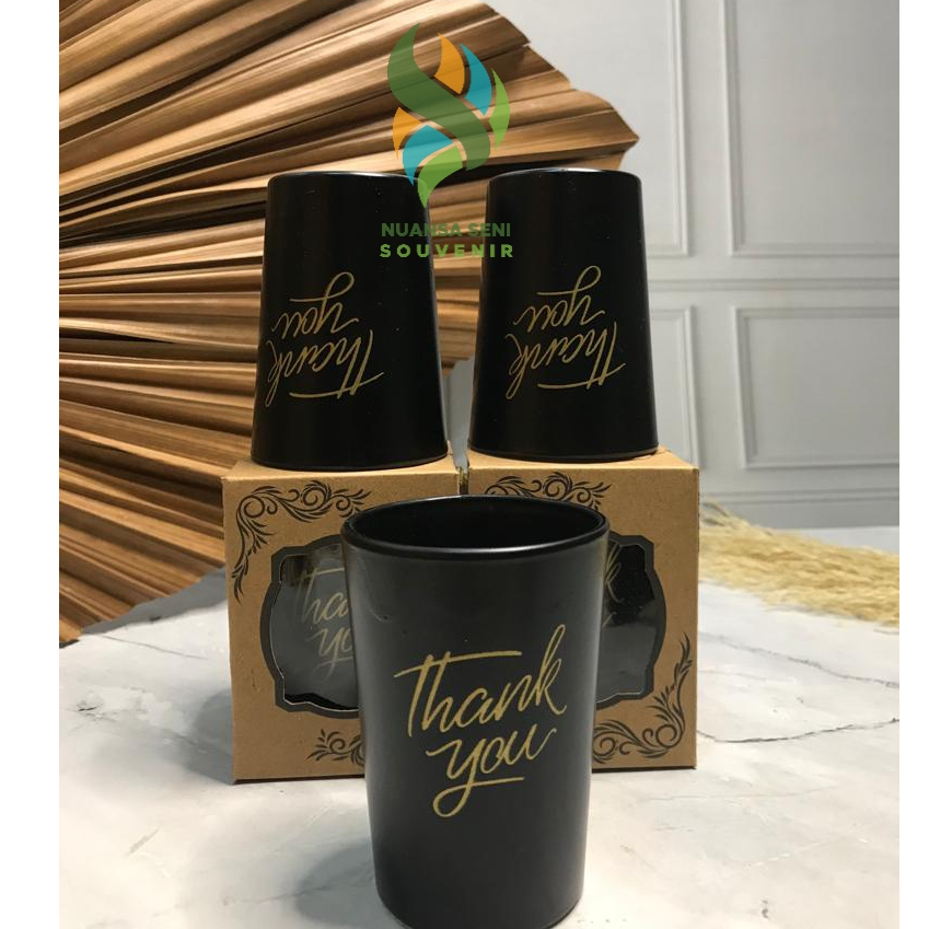 Jual Souvenir Pernikahan Gelas Jamu Cangkir Minum Kaca Doff Hitam Mug ...