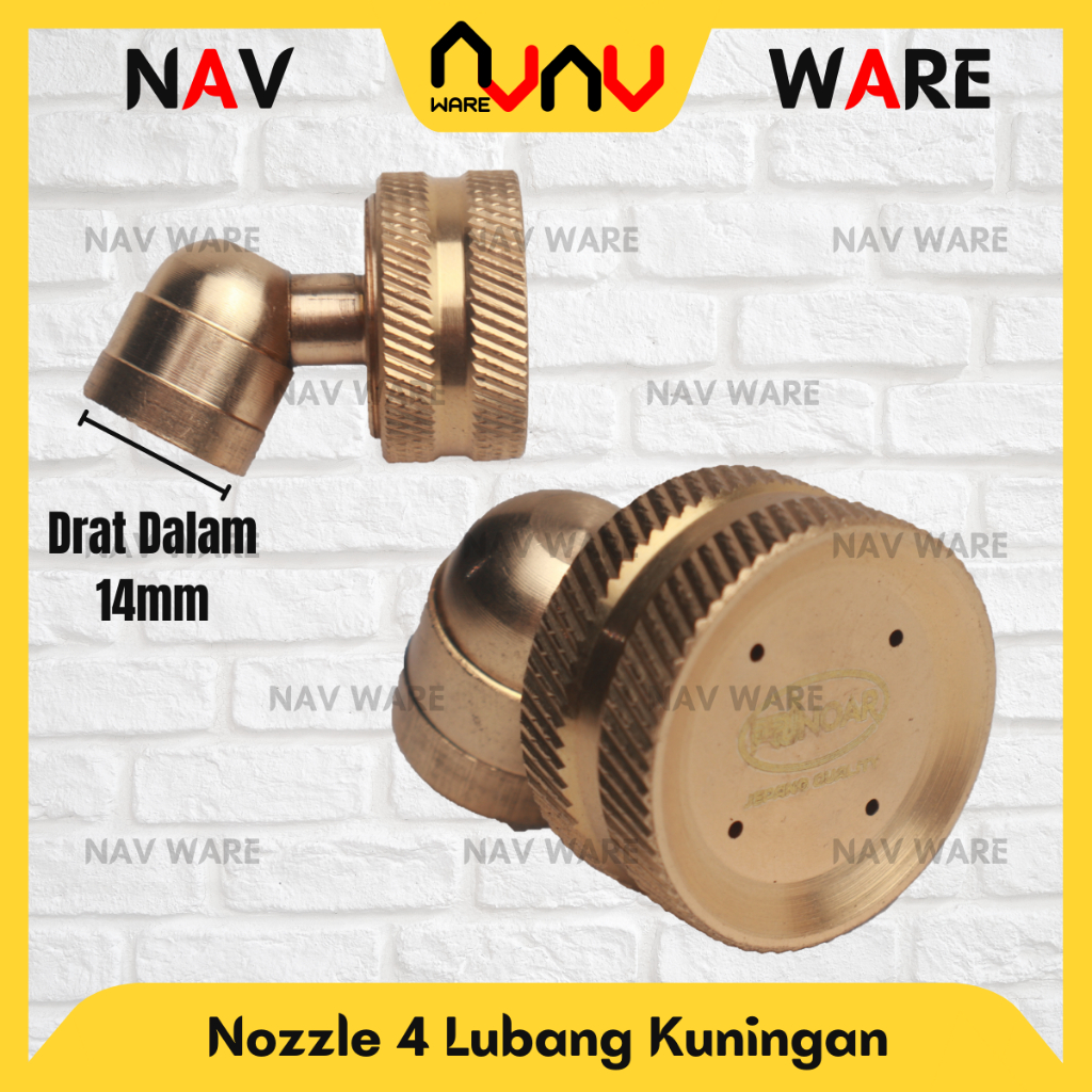 Jual Nozzle Sprayer Elektrik Bulat 4 Mata Lubang Bengkok Kuningan ...