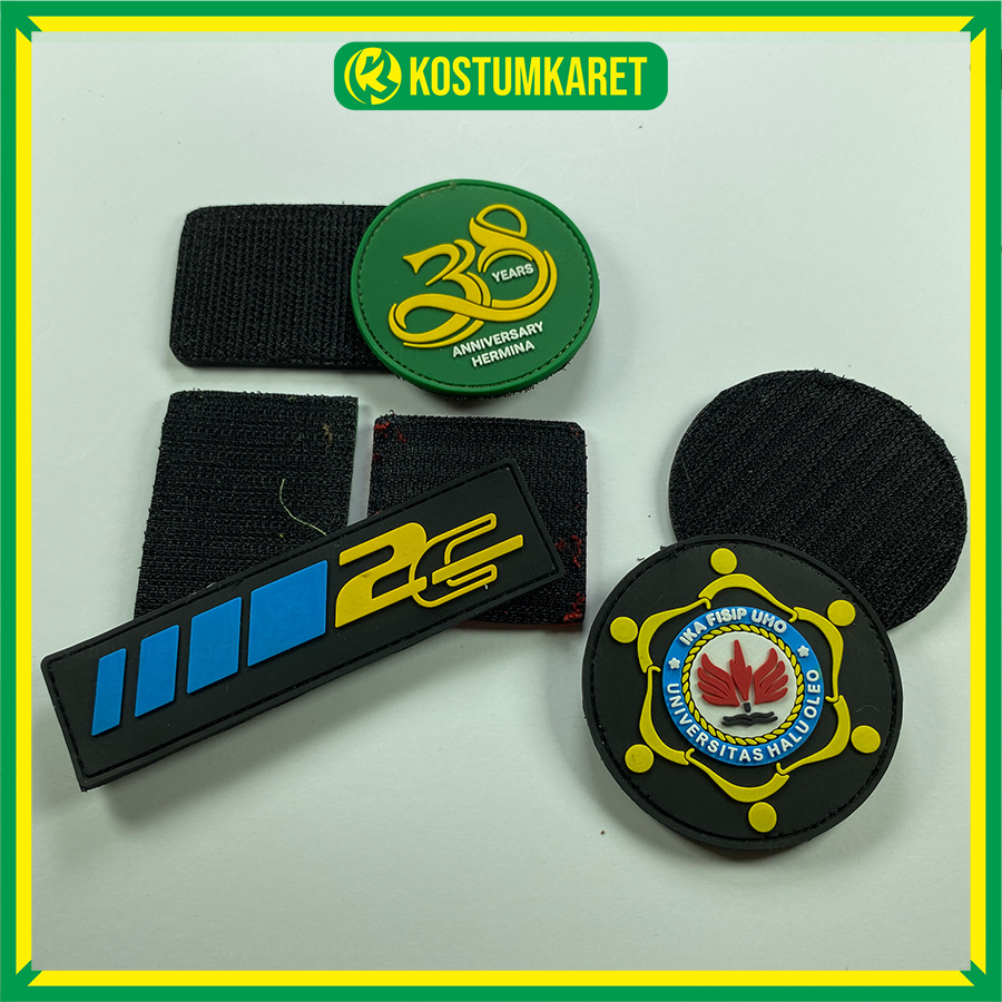 Jual [ Minimal 100pcs ] Custome Patch Label Karet Jahit Prepet Velcro ...