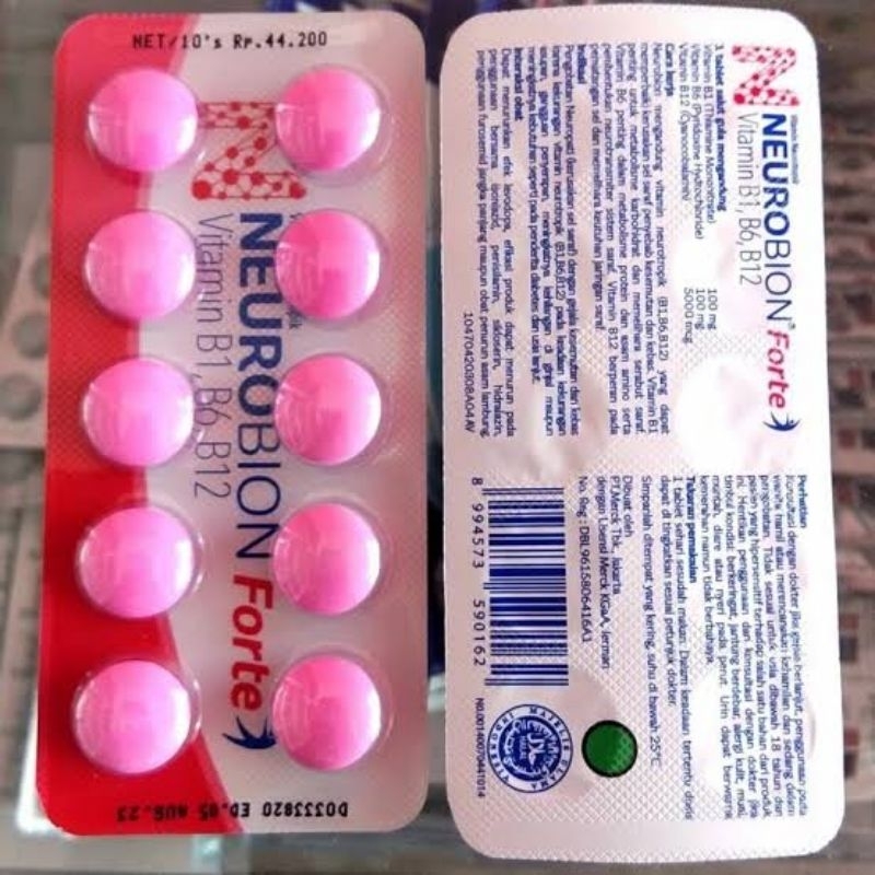 Jual Neurobion FORTE pink vitamin B strip isi 10 tablet | Shopee Indonesia