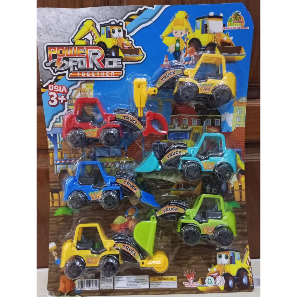 Jual Mainan Mobil Set Power Force Together Trucks Set 6 / Truk Mainan ...