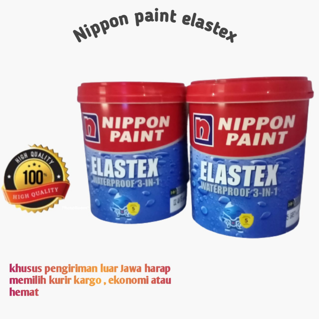 Jual CAT TEMBOK WATERPROOF NIPPON ELASTEX 3IN1 1 kg, Pelapis Anti Bocor | Shopee Indonesia