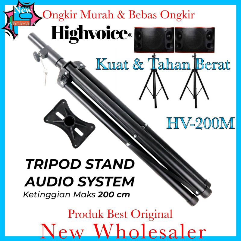Jual Tripod Stand Audio system Speaker sound Hv Highvoice Hv200 Original | Shopee Indonesia