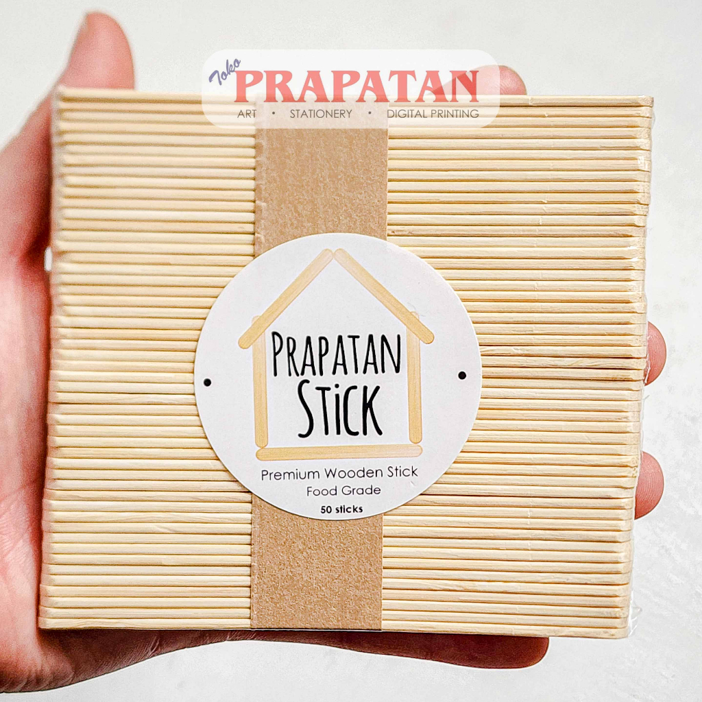 Jual Stik Es Krim Polos 50pcs | Premium Wooden Stick Food Grade ...