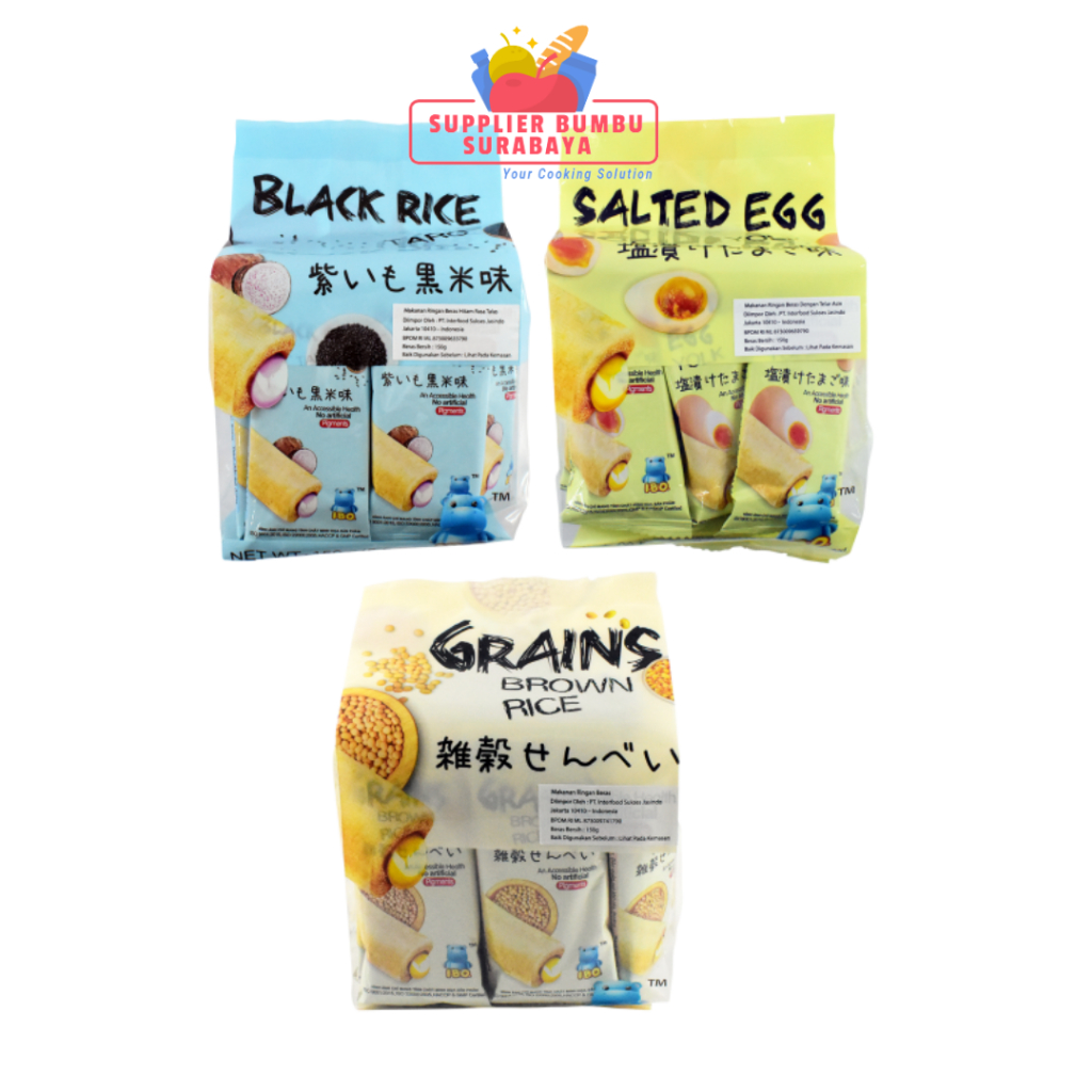 Jual I.B.O IBO Grain Brown Rice Cake 150g Black Taro Salted Egg ...