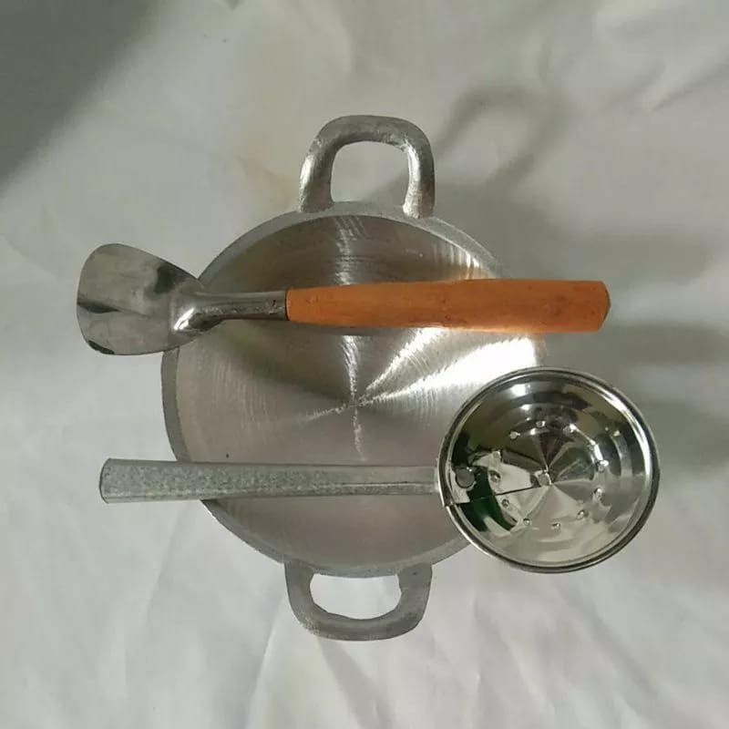Jual pelengkap mainan alat masak masakan mini anak wajan mini/kuali ...