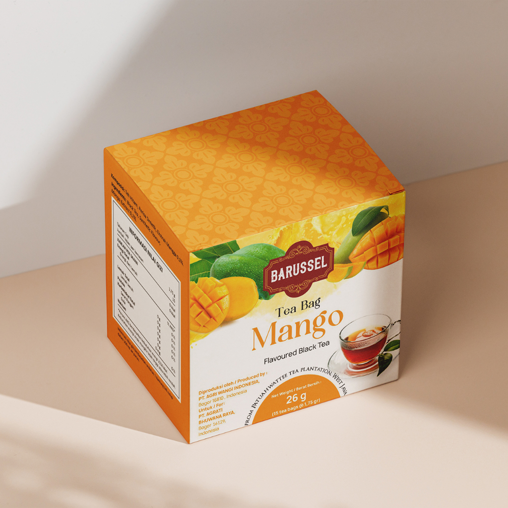 Jual BARUSSEL Mango Tea | Teh Celup Rasa Buah Mangga | Shopee Indonesia