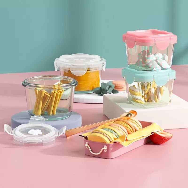 Jual Kotak Tempat Makan Bayi Kaca Food Container MPASI Murah | Shopee ...