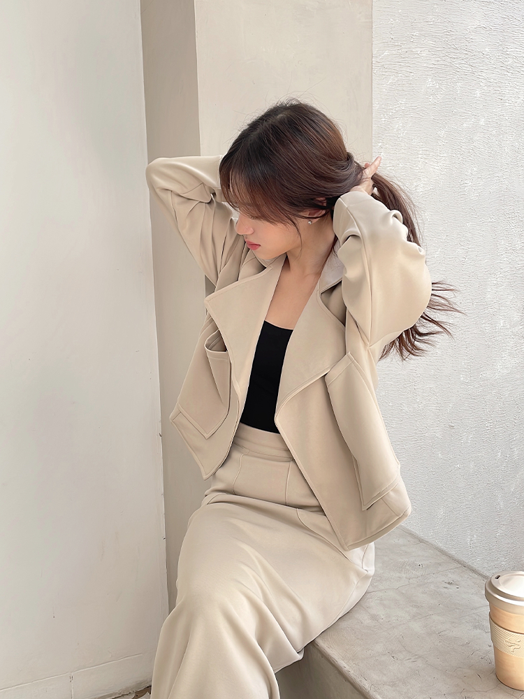 Jual Kadaka O-0192 Blazer Outer Wanita Korean Style Detail Kerah | Shopee Indonesia