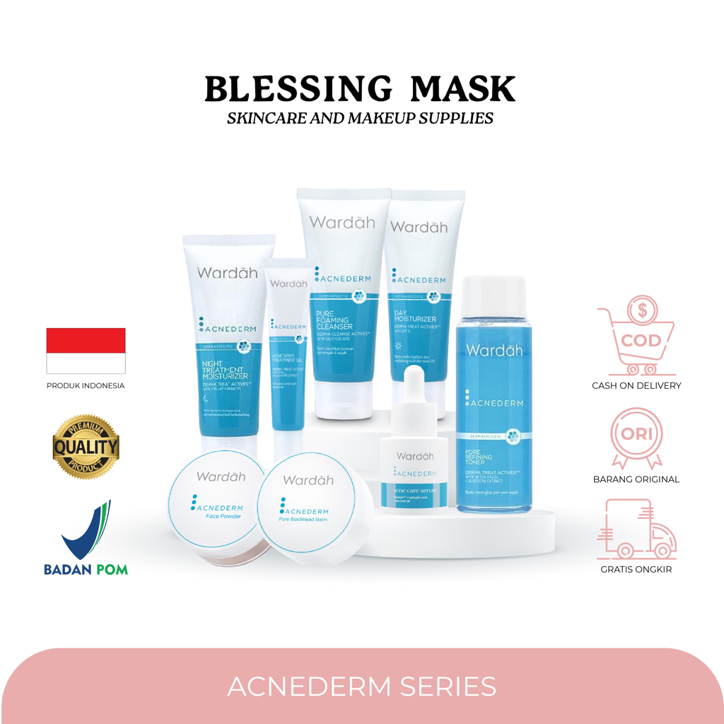 Jual Wardah Acnederm Series | ACNE DERM SERIES | Face Powder | Facial ...