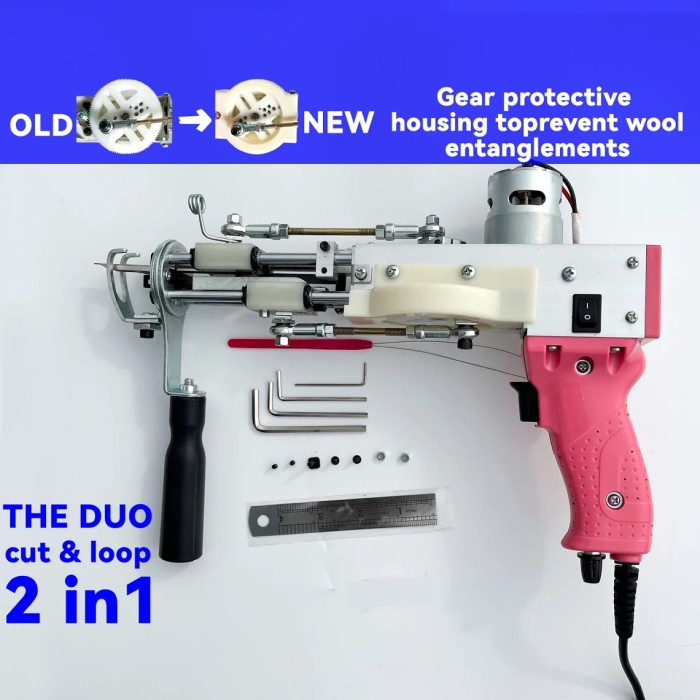 Jual The Duo — Cut & Loop Pile Tufting Machine 2 in 1 Tufting Gun ...