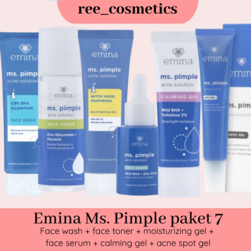 Jual Emina Ms Pimple Acne Solution Paket Lengkap Komplit | Emina ...