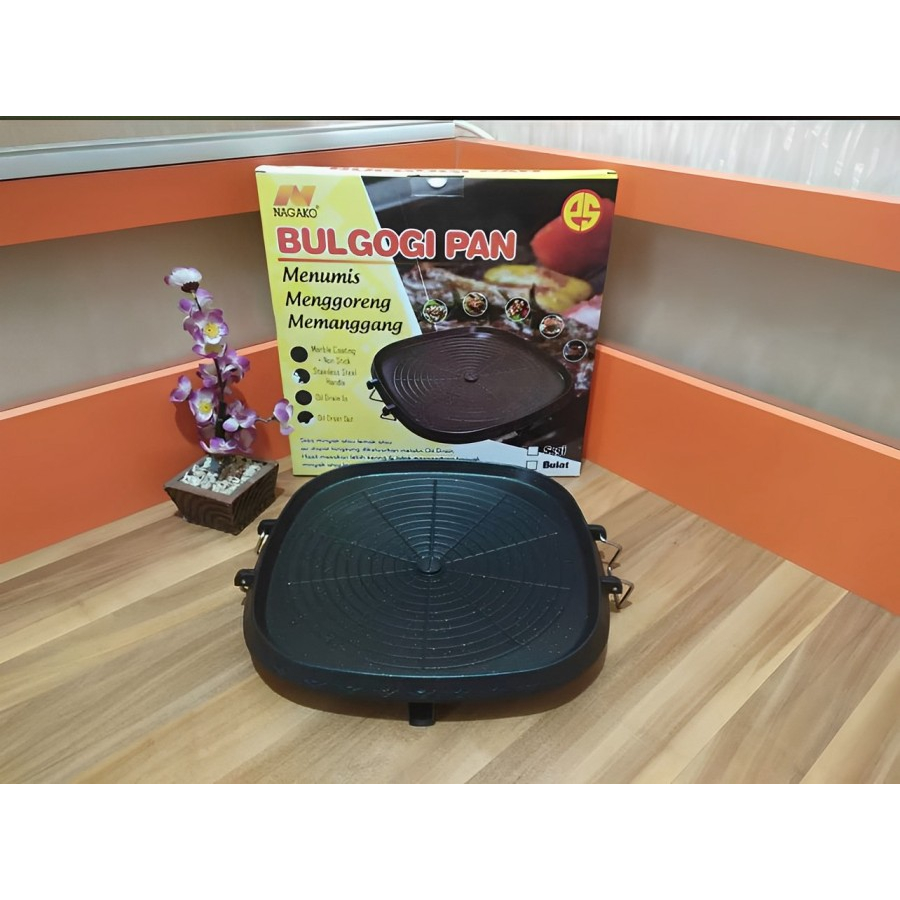 Jual Bulgogi Pan Segi | Alat Pemanggang Kompor | Grill Pan Korean Korea ...