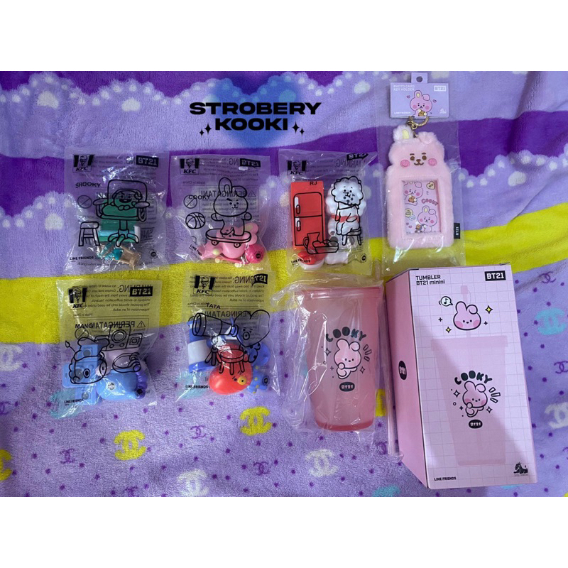 Jual BT21 OFFICIAL BTS GIFURAN KFC TUMBLER, CARD HOLDER COOKY JUNGKOOK ...