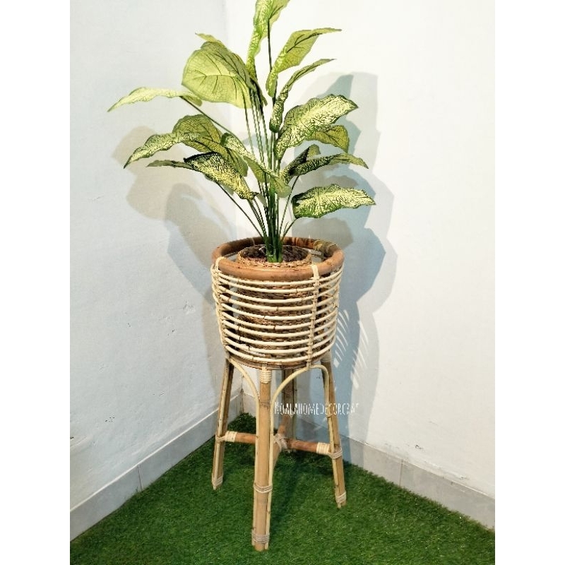 Jual Standing Pot Rotan/Pot Rotan/Standingpot murah/vas rotan | Shopee ...
