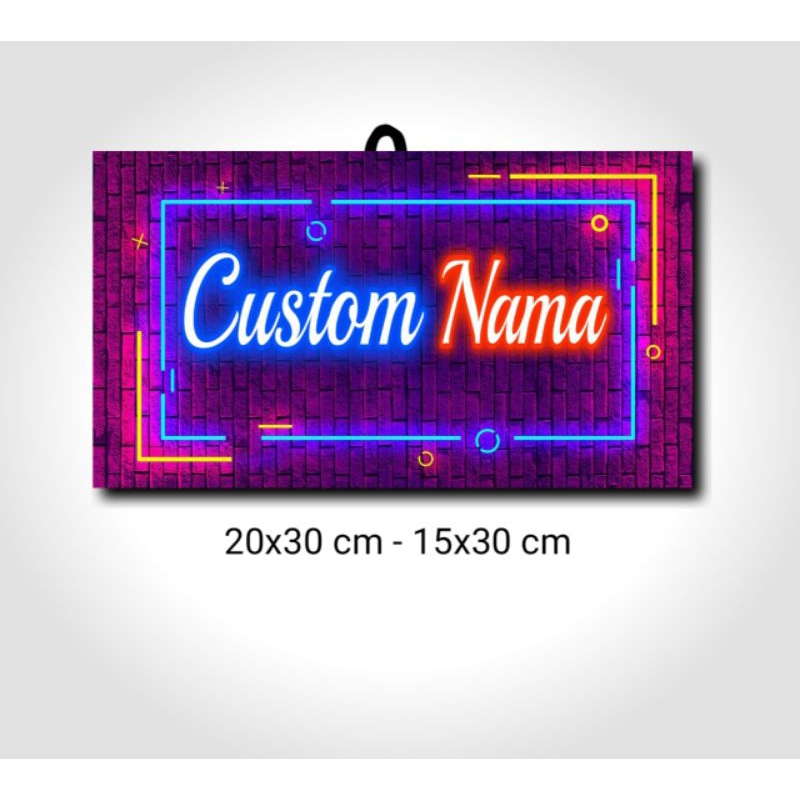 Jual Poster kayu neon Custom Nama, request kata kata,Hiasan dinding ...