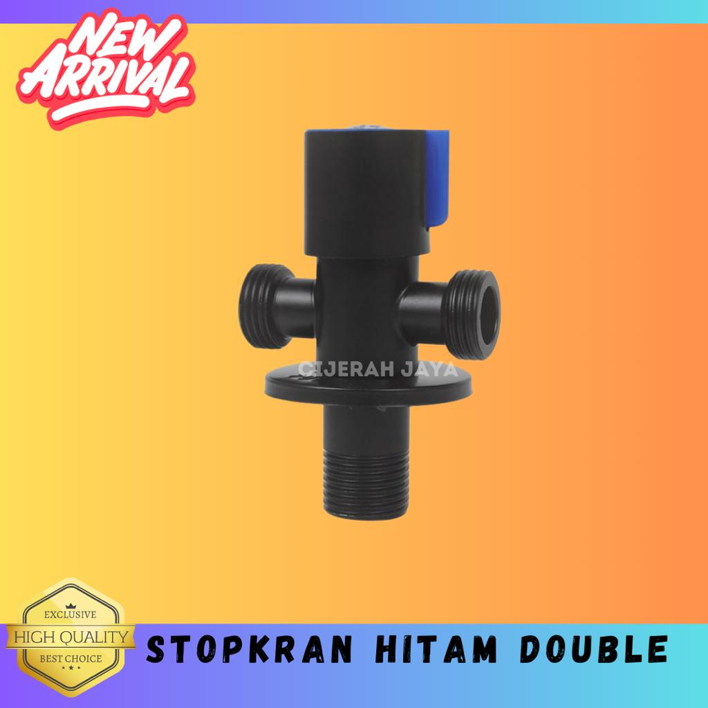 Jual STOP KRAN SHOWER HITAM / KERAN T KLOSET BLACK STAINLESS STOPKRAN ...