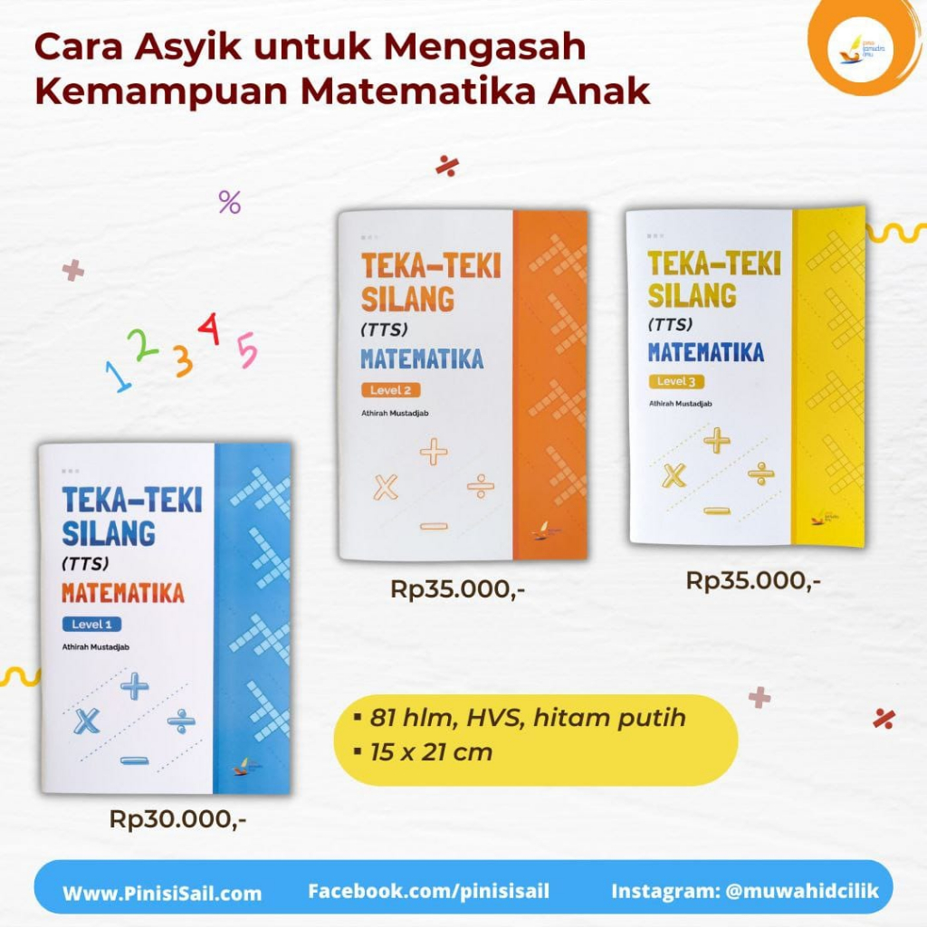 Jual Teka Teki Silang TTS Matematika Untuk Anak SD Level 1 2 3 | Shopee ...