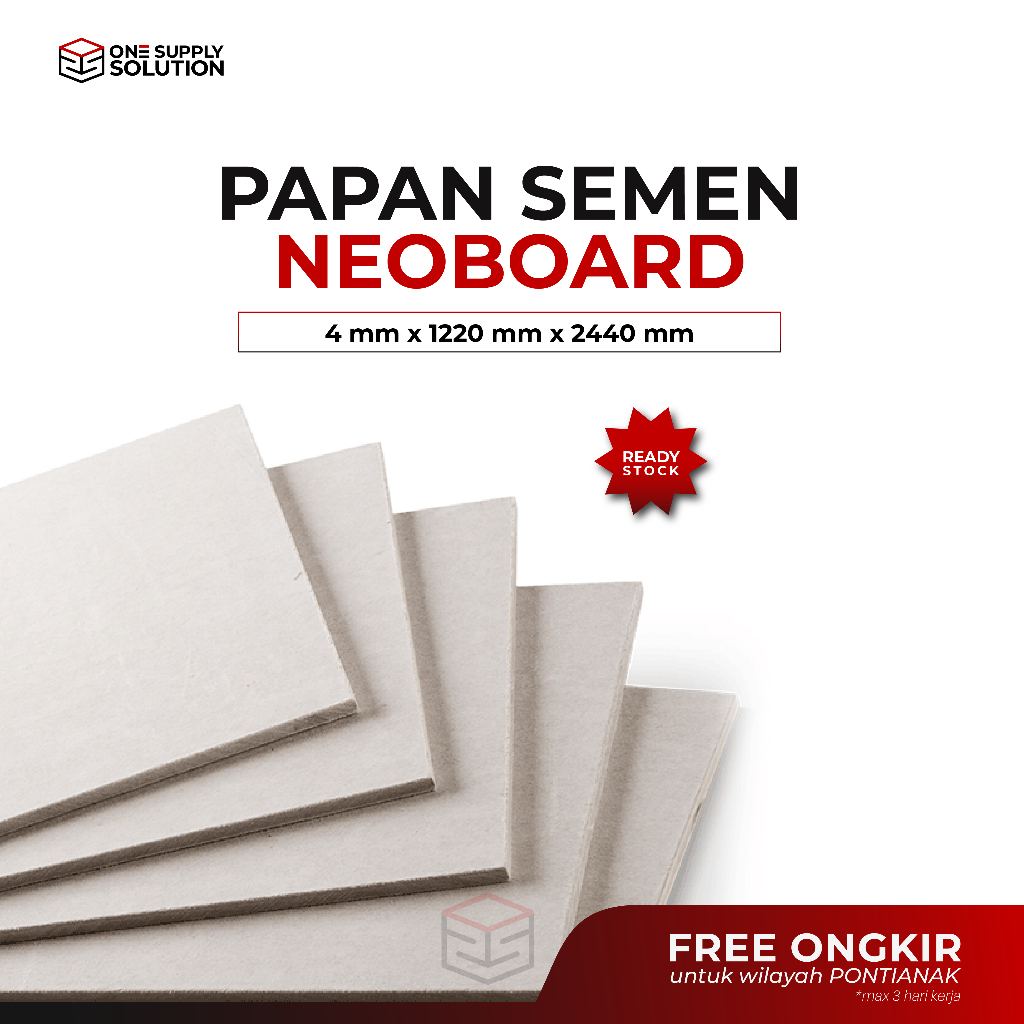 Jual Papan Semen 4 mm x 1220 mm x 2440 mm - Papan Semen Neoboard | Shopee Indonesia