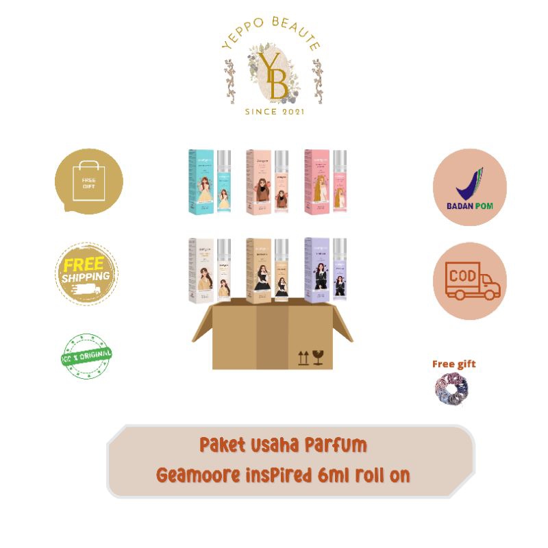 Jual PAKET USAHA PARFUM GEAMOORE INSPIRED SERIES ROLL ON 6ml | Shopee ...