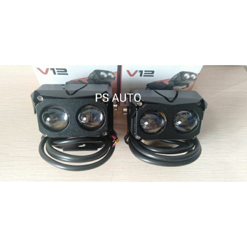 Jual LAMPU SOROT LED 2 MATA / LAMPU MOBIL LASER 2 MATA / LAMPU TEMBAK ...