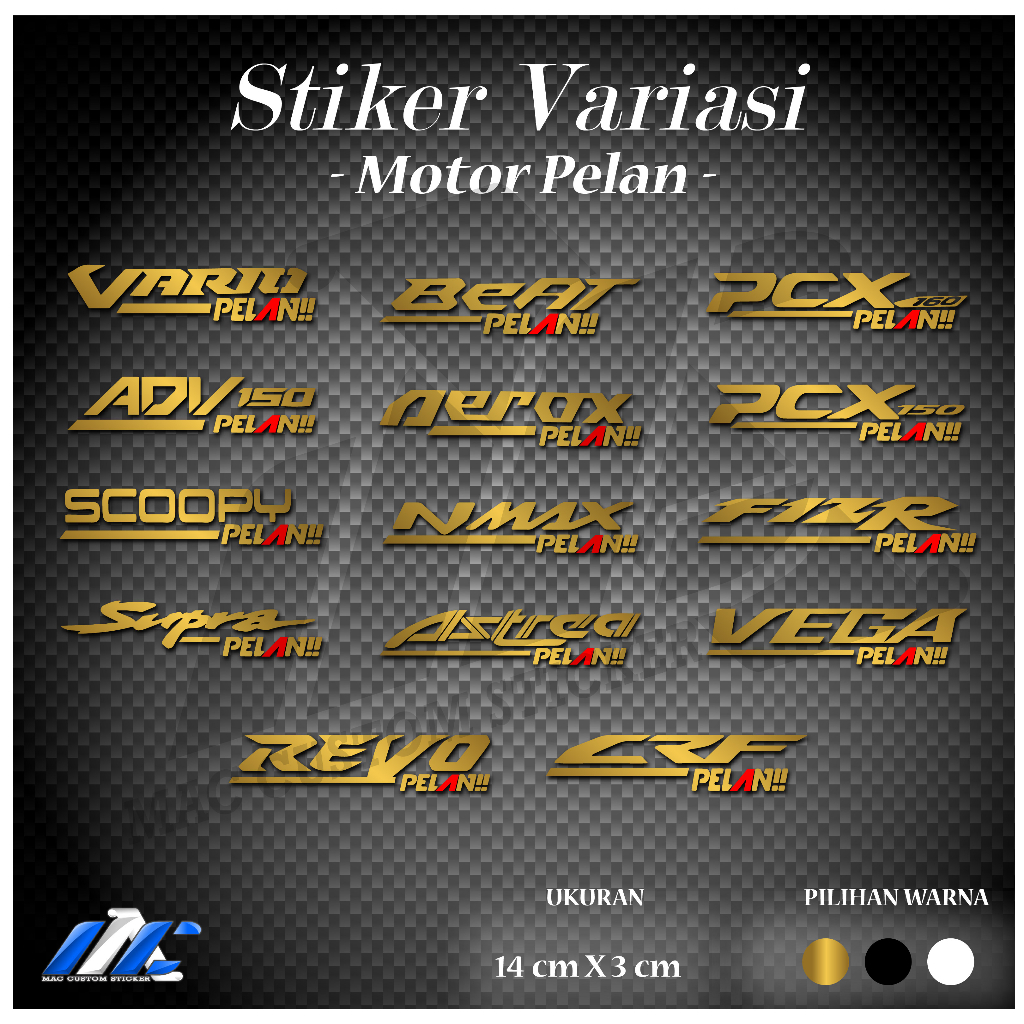 Jual STIKER PELAN - STIKER VARIASI PELAN - STICKER VARIO PELAN, BEAT ...