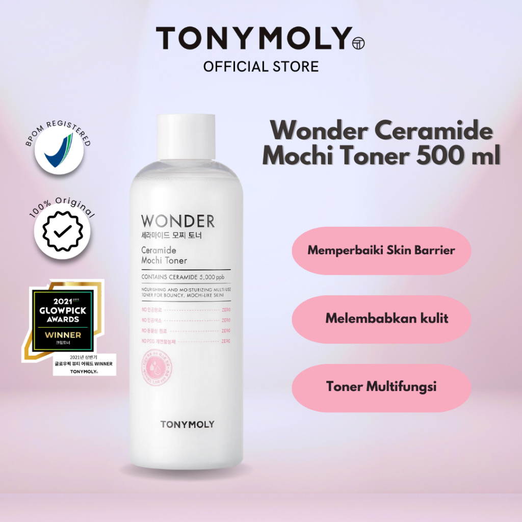 Jual TONY MOLY Wonder Ceramide Mochi Toner 500ml | Shopee Indonesia
