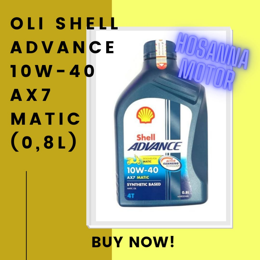 Jual Oli Shell Advance AX7 Matic 10W-40 (0,8L) | Shopee Indonesia