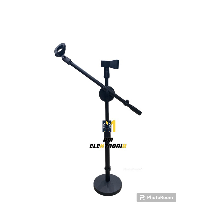 Jual Stand Mic pendek / Tiang Microphone duduk kaki bulat | Shopee ...