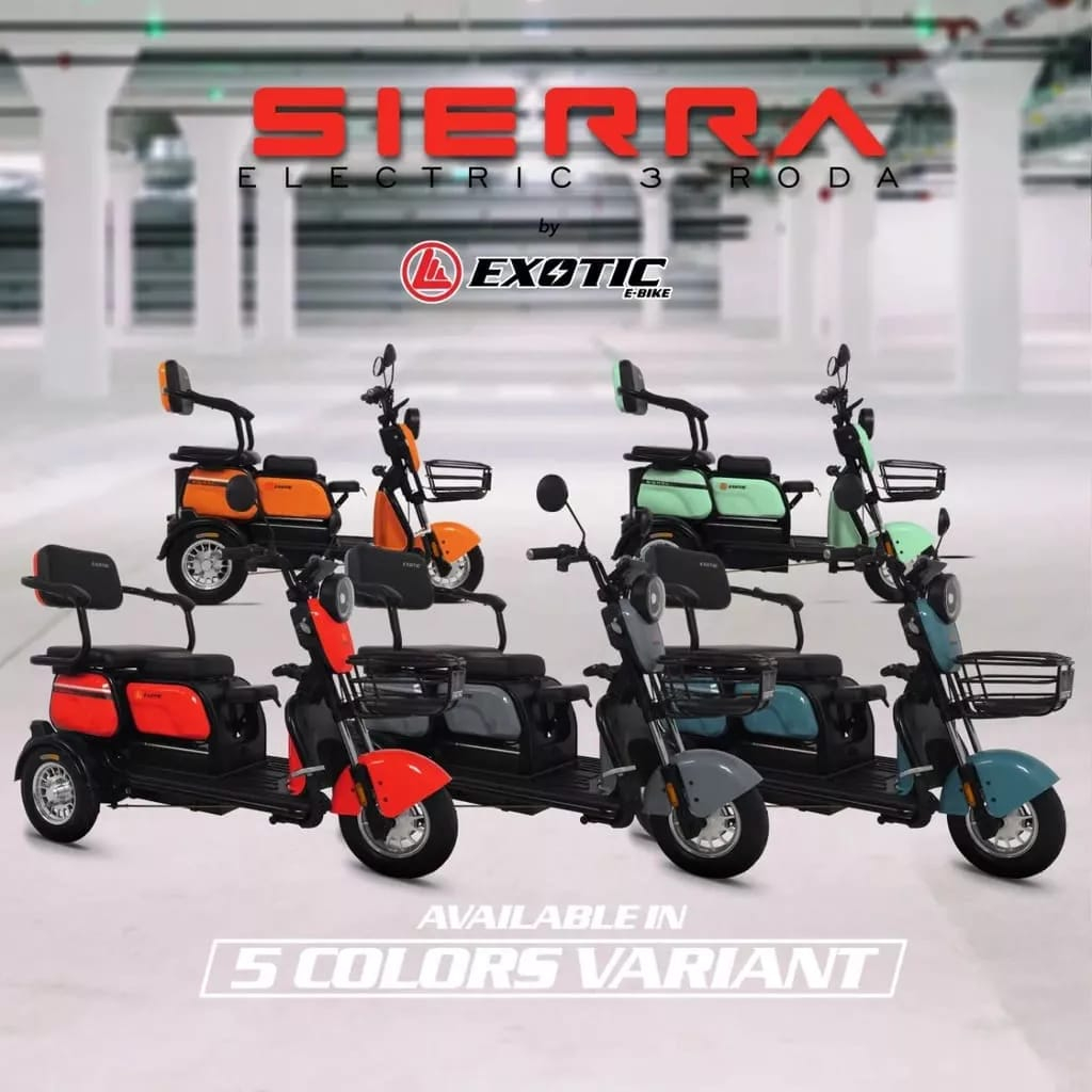 Jual Sepeda Listrik/Elextric Bike 3 Roda EXOTIC SIERRA 48V 20AH 800Watt ...