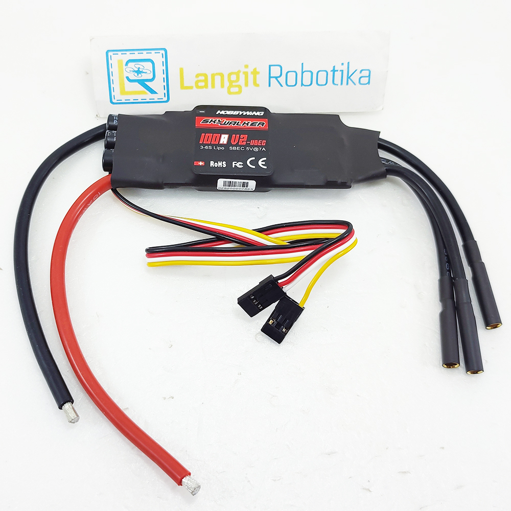 Jual ESC HOBBYWING SKYWALKER 100A ESC 100 A v2 Brushless Motor RC Plane | Shopee Indonesia