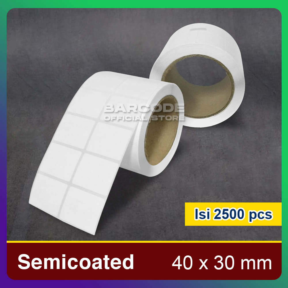 Jual Label Printer Barcode 40x30mm / 40x30 mm Semicoated Core Besar 3 ...